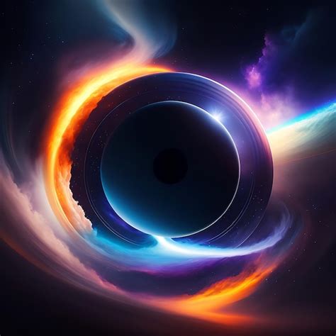 Premium Photo Abstract Black Hole Explosion In Outer Space Eye Of The
