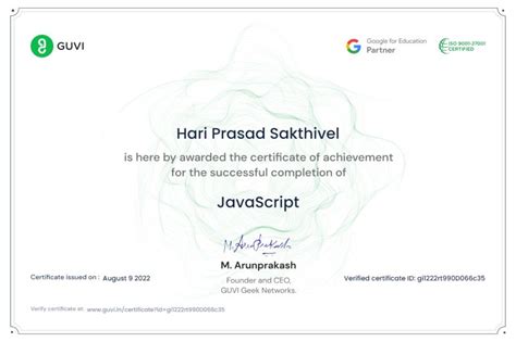 Hari Prasad On Linkedin Javascript Certificationcourse Kyndryl