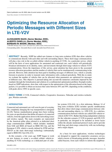 Pdf Optimizing The Resource Allocation Of Periodic Messages With
