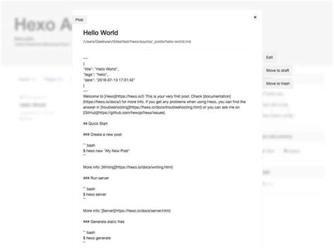GitHub Geekwen Hexo Local Admin Hexo Local Admin App