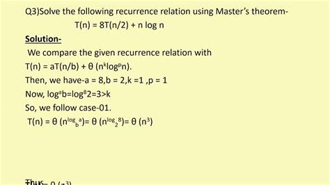 Masters Theorem With Example Youtube