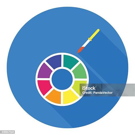 Ikon Roda Warna Dalam Gaya Datar Terisolasi Pada Latar Belakang Putih
