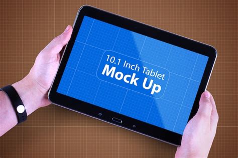 Premium Psd Tablet And Hands Mockup