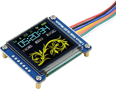 Amazon Com Waveshare 1 5inch RGB OLED Display Module 128x128 Pixels 16 Bit High Color 65K