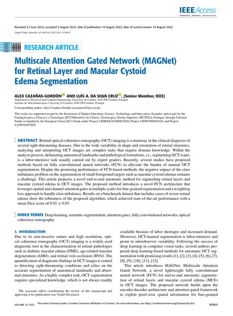 Pdf Multiscale Attention Gated Network Magnet For Retinal Layer And Macular Cystoid Edema
