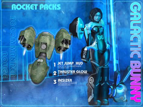 Second Life Marketplace {mb}{gb} B8 Commander Rouge Rocket Back Pack