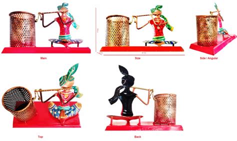 Vandana S Collection Presents Krishna With Flute Pen Stand Size LWH