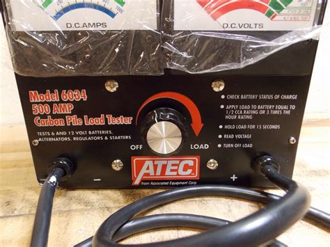 Atec 6 12 Volt Battery Load Tester 0 1000 Cca Range 500 Amp Model