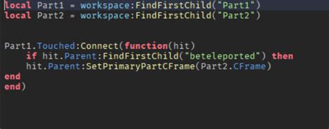 How To Make It So When A Specific Model Touches A Part The Model Teleports To A Another Model