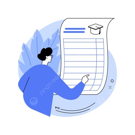 Request High School Transcript Isolated Cartoon Vector Illustrations