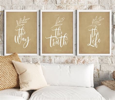 I Am The Way The Truth The Life Bible Verse Wall Art John Etsy