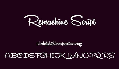 Remachine Script Free Font