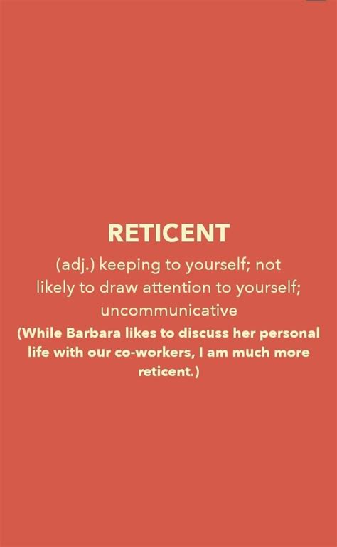 Reticent Quotes