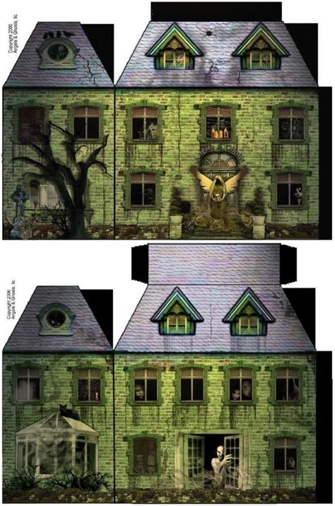 Papermau Halloween Special An Easy To Build Haunted House Paper
