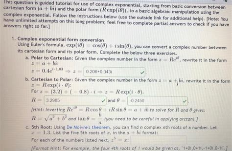 Solved This Question Is Guided Tutorial For Use Of Complex Chegg