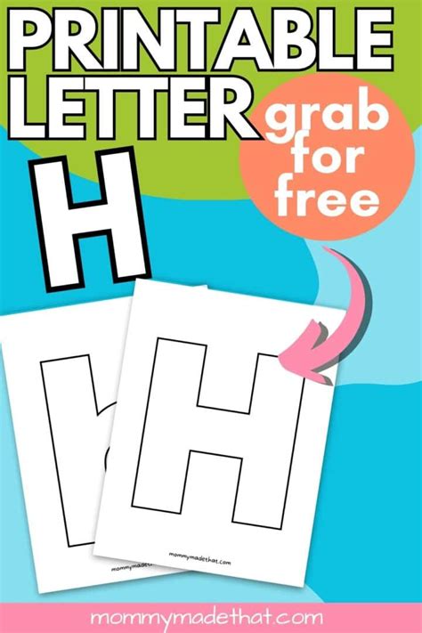 Printable Letter H Grab The Free Template