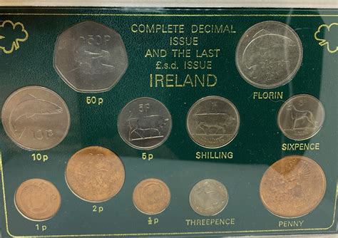 Ireland Coin Set Complete Decimal Issue 1963 1968 1971 1974