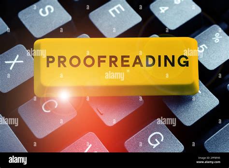 Conceptual Caption Proofreading Internet Concept Act Of Reading And Marking Spelling Grammar