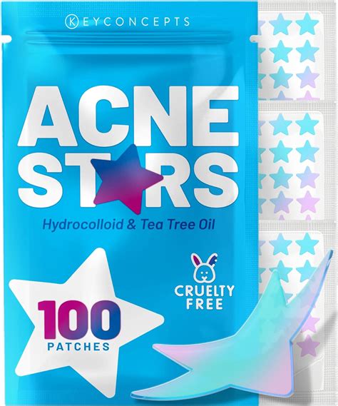 Keyconcepts Pimple Patches Star Shaped 100 Pack Hydrocolloid Acne