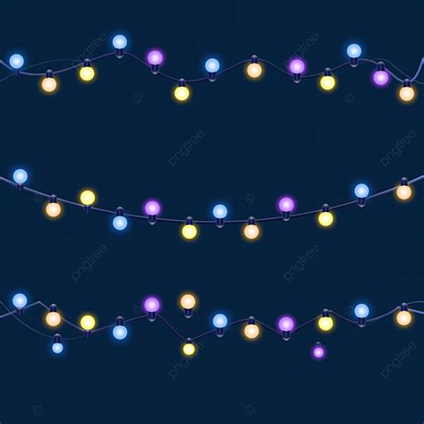 Christmas String Lights Png Image Neon Christmas Color String Lights