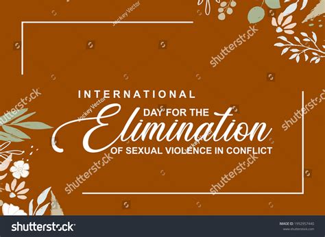 International Day Elimination Sexual Violence Conflict Stock Vector