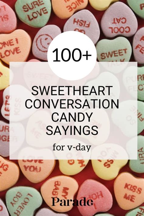 100 Best Conversation Candy Heart Sayings Valentine Sweetheart Candy