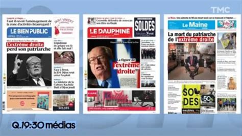 Replay Quotidien Du 08012025 19h30 Médias Mort De J M Le Pen En