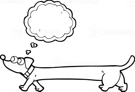 Hand Drawn Thought Bubble Cartoon Dachshund 45108878 Png