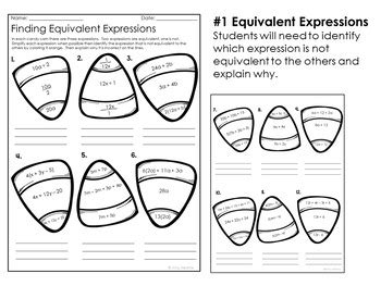Simplifying And Evaluating Expressions Halloween Math TpT