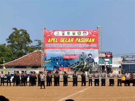 Apel Gelar Pasukan Operasi Mantap Brata Lodaya 2023 2024 Tingkat Kota