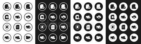 Set Cloud Storage Text Document Delete Folder Document With Search And Check Mark Download