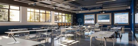 A Contemporary Classroom Or Study Space Designed For Modern Learning