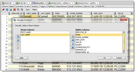 How To Copy One Or More Columns From Grid To Clipboard In SQL Developer