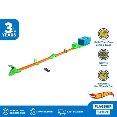 Jual Hot Wheels Track Builder Toxic Super Jump Mainan Trek Mobil Di