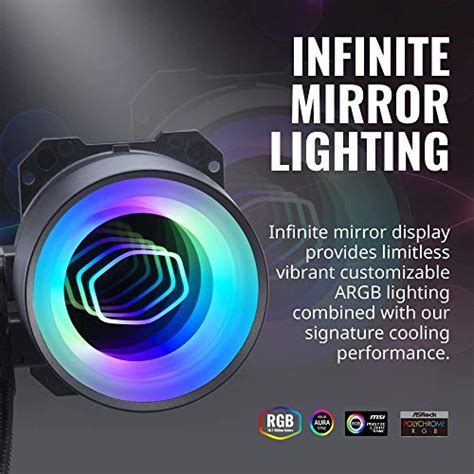 Cooler Master Masterliquid Ml280 Mirror Argb Close Loop Aio Cpu Liquid Cooler Mirror Argb Pump