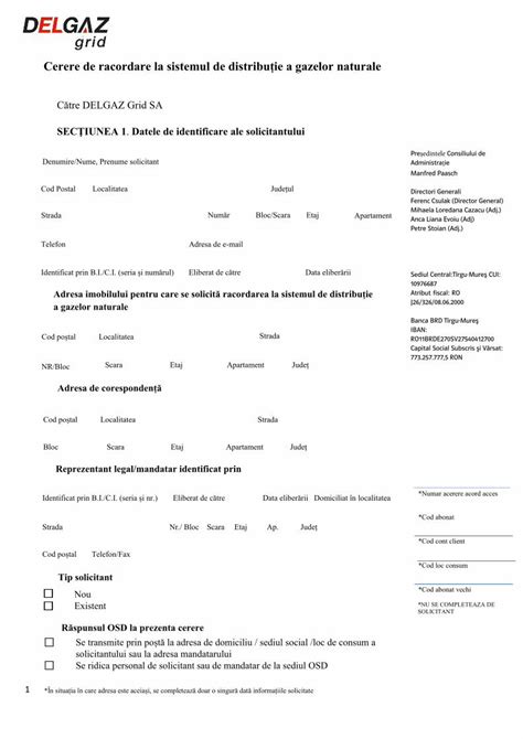 PDF Cerere de racordare la sistemul de distribuție a gazelor DOKUMEN TIPS