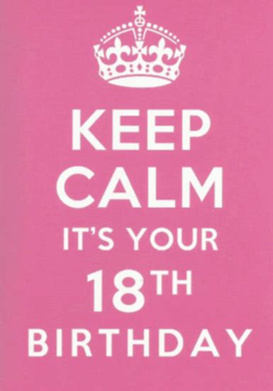 18 Jaar Verjaardag Keep Calm