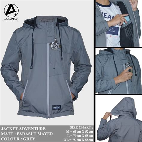 JAKET PRIA PARASUT PARASIT ANTI AIR ANGIN WATERPROOF TASLAN BB BOLAK BALIK BIRU NAVY Shopee