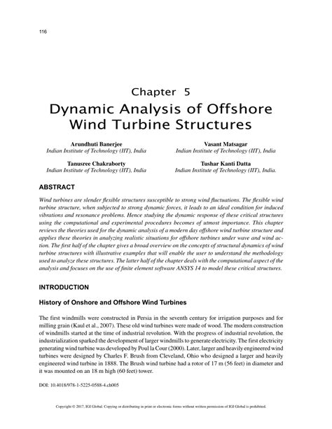 Pdf Dynamic Analysis Of Offshore Wind Turbine Structures