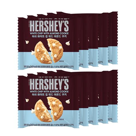 허쉬 화이트초콜릿칩위드아몬드쿠키 50g x 10개 홈플러스 택배배송