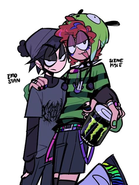 Scene Kyle And Goth Stan Style South Park South Park Stan South Park
