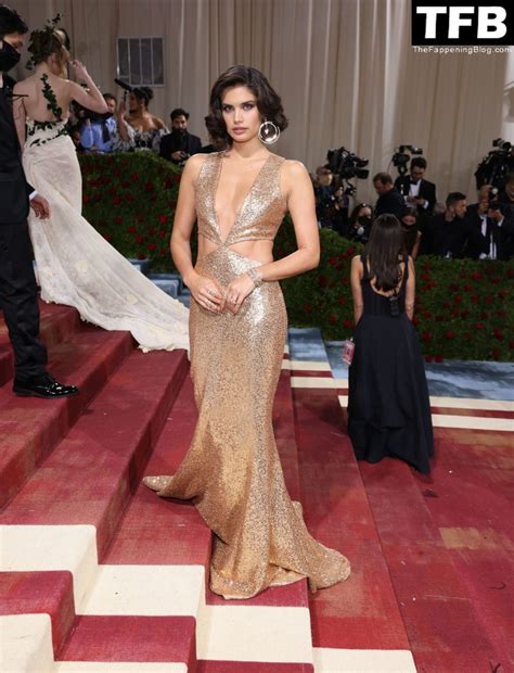 Braless Sara Sampaio Looks Stunning At The 2022 Met Gala In Nyc 32