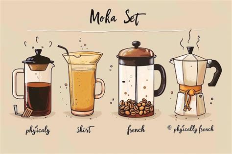 Coffee Brewing Techniques Vector Illustration Premium Ai Generated Vector