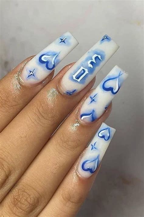 Valentines Day Press On Nails Medium Length Fake Nails Acrylic French