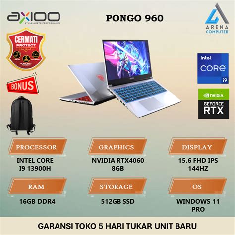 Jual Axioo Pongo Intel I H RTX Gb GB FHD IPS Hz W Pro Shopee Indonesia