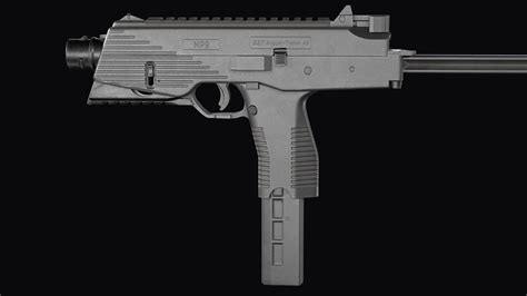 3d Model Modular Smg Brugger And Thomet Mp9 Vr Ar Low Poly Cgtrader