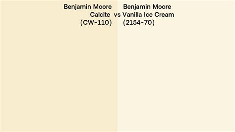 Benjamin Moore Calcite Vs Vanilla Ice Cream Side By Side Comparison