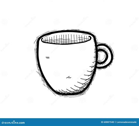 Mug Doodle Stock Vector Illustration Of Line Icon Beverage