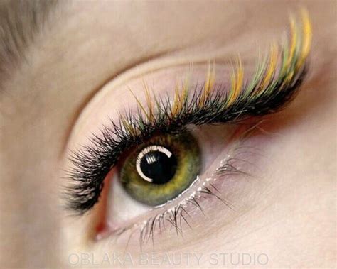 Цветное наращивание ресниц Oblaka Beauty