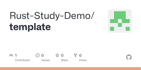 GitHub Rust Study Demo Template